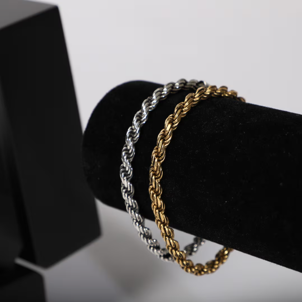 Bracelet Clovis en argent tressé – Kalos France